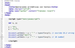 Tipos de variables en Javascript
