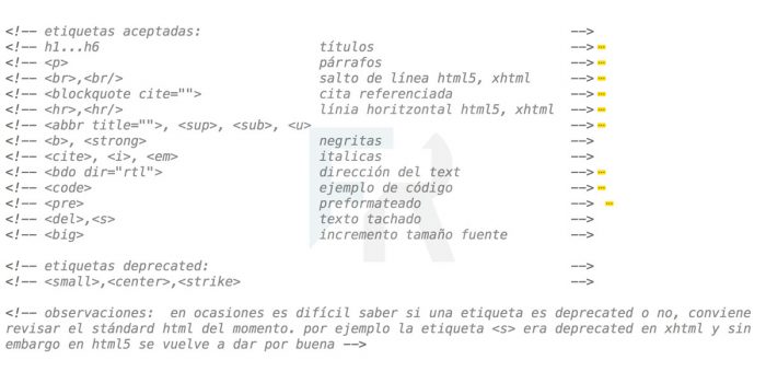 Etiquetas básicas introductoras al html5