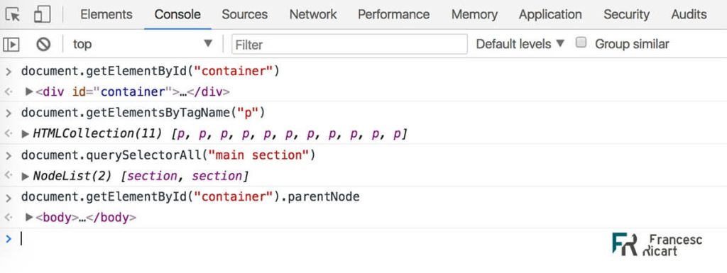 Como llamar nodos del DOM mediante javascript | @Francesc Ricart