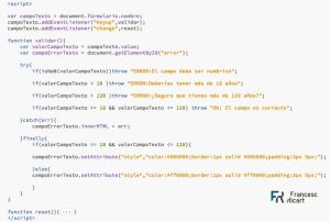 Validación de campos try catch finally en Javascript puro | @Francesc ...