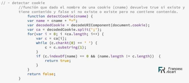 Crear, modificar, eliminar y detectar cookies con Javascript