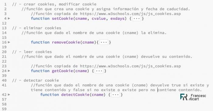 Crear, modificar, eliminar y detectar cookies con Javascript