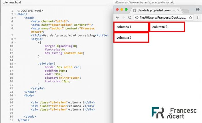 Box Sizing, como modificar el modelo de cajas convencional