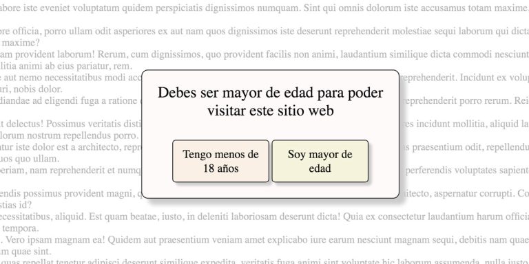 Ejercicio JS - Ventana emergente control de edad | Ejercicios javascript