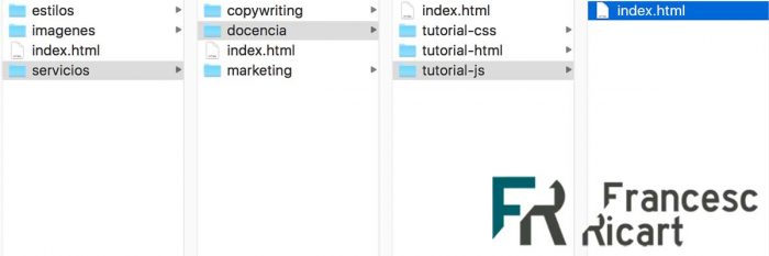 Como navegar por el árbol de una página web mediante enlaces html