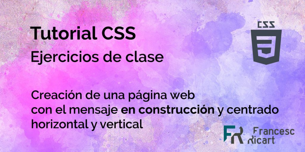 Creación de una página web en mantenimiento con html y css | @Francesc ...